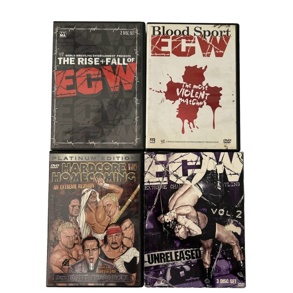WWE | Media | Wwe Ecw Dvd Lot Rise Fall Blood Sport Hardcore Homecoming ...